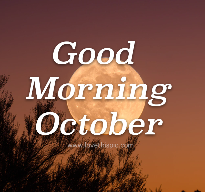Full Moon Good Morning October Quote Pictures, Photos, and Images for ...