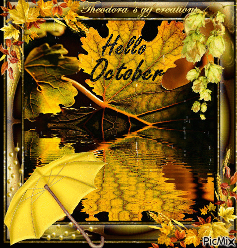 Raining Hello October Leaf Gif Pictures, Photos, and Images for ...