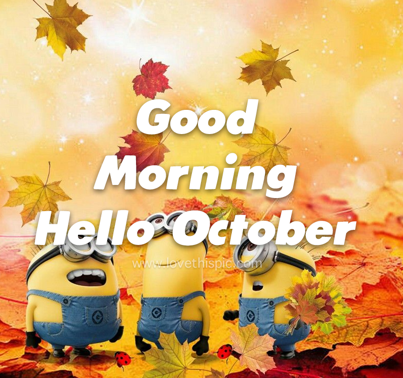 Minion Good Morning Hello October Quote Pictures, Photos, and Images ...