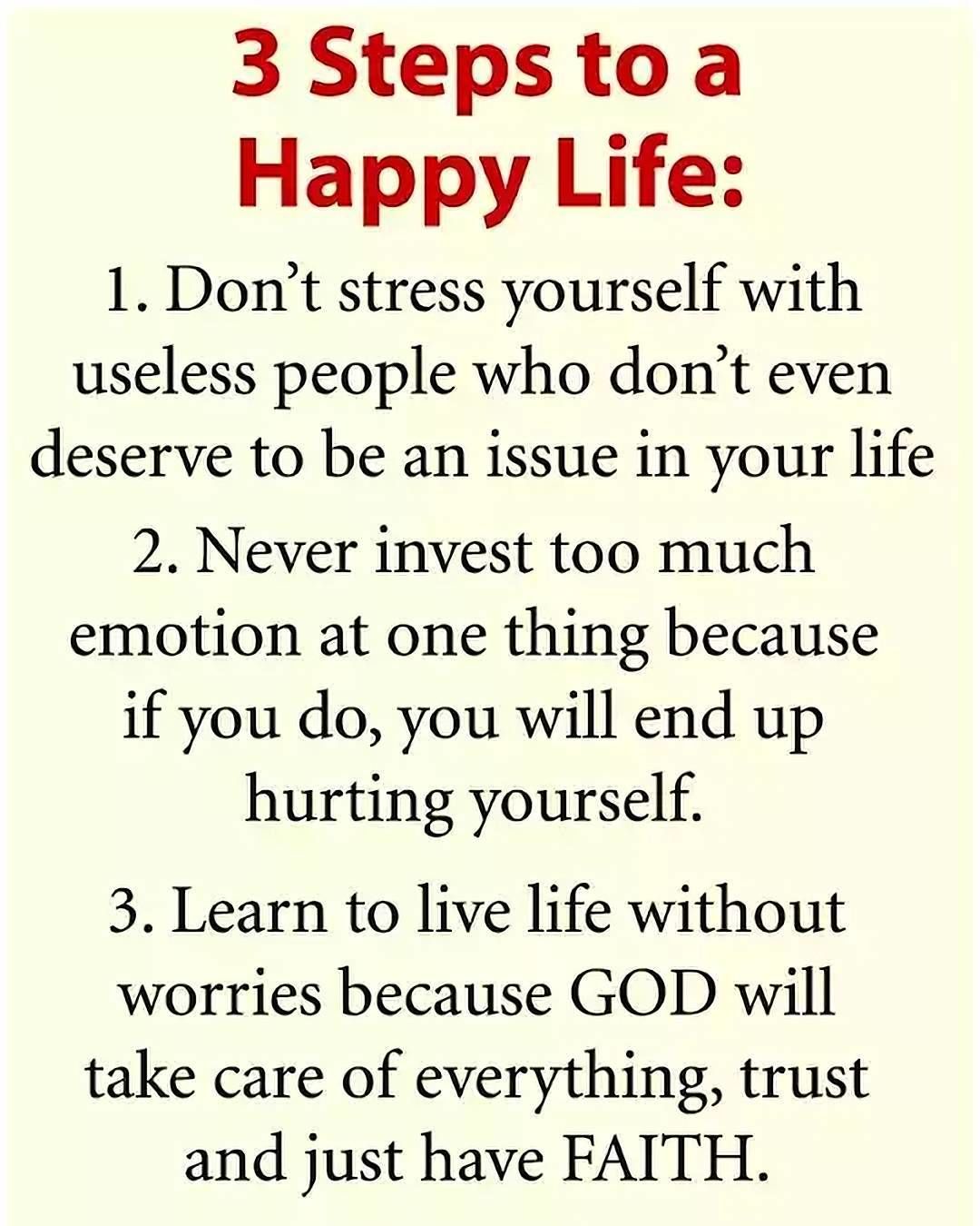 3 Steps To A Happy Life Pictures, Photos, and Images for Facebook ...