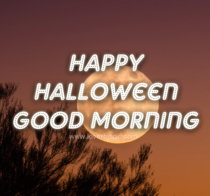 Full Moon Happy Halloween Good Morning Quotes Pictures, Photos, and ...