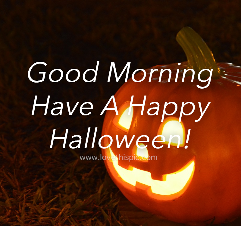 Lantern Pumpkin Good Morning Halloween Quote Pictures, Photos, and ...