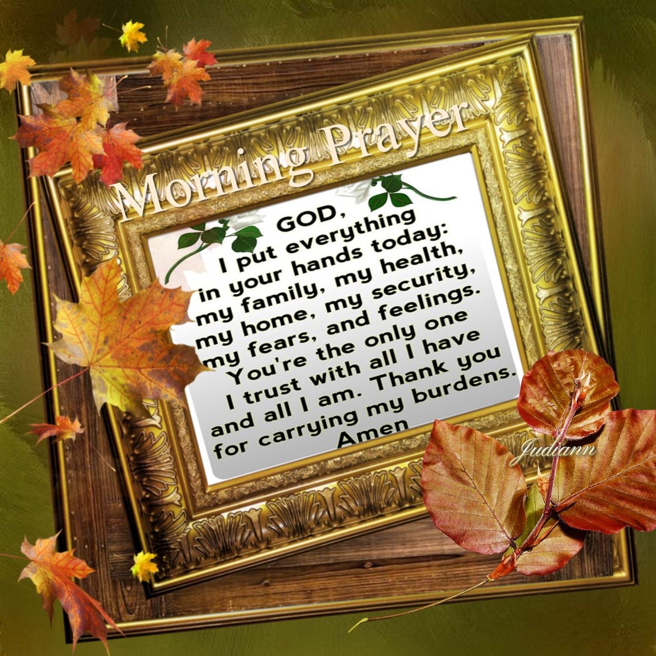 God I Put Everything In Your Hands Today - Morning Prayer Pictures ...