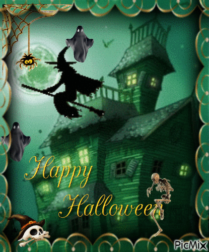 Flying Witch Happy Halloween Gif Pictures, Photos, and Images for ...