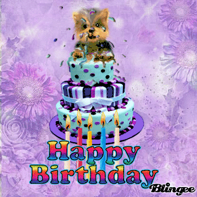 Dog Birthday Cake Gif
