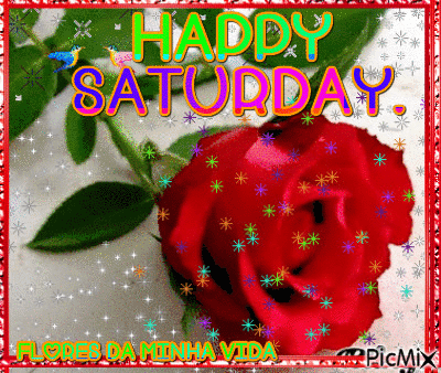 Red Rose Happy Saturday Animated Image Pictures, Photos, and Images for ...