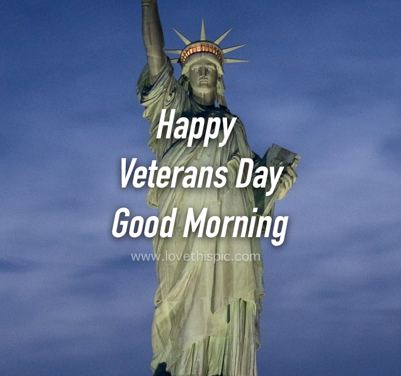 Statue Of Liberty Veterans Day Good Morning Quote Pictures, Photos, and ...