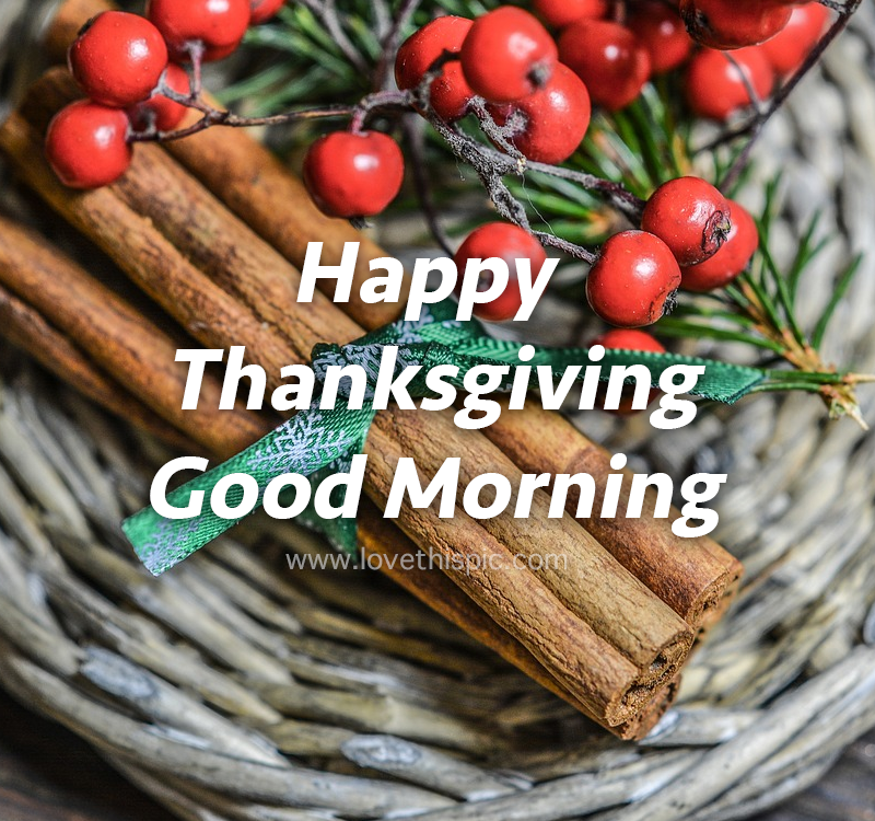 Cinnamon Stick Happy Thanksgiving Good Morning Quote Pictures, Photos ...