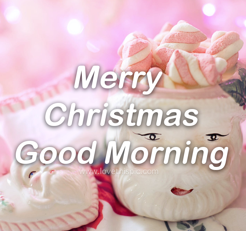 Pink Santa Merry Christmas Good Morning Quote Pictures, Photos, and ...