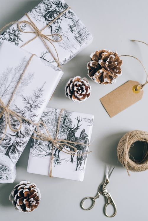 Pine Cone Gifts On White Paper Pictures, Photos, and Images for ...