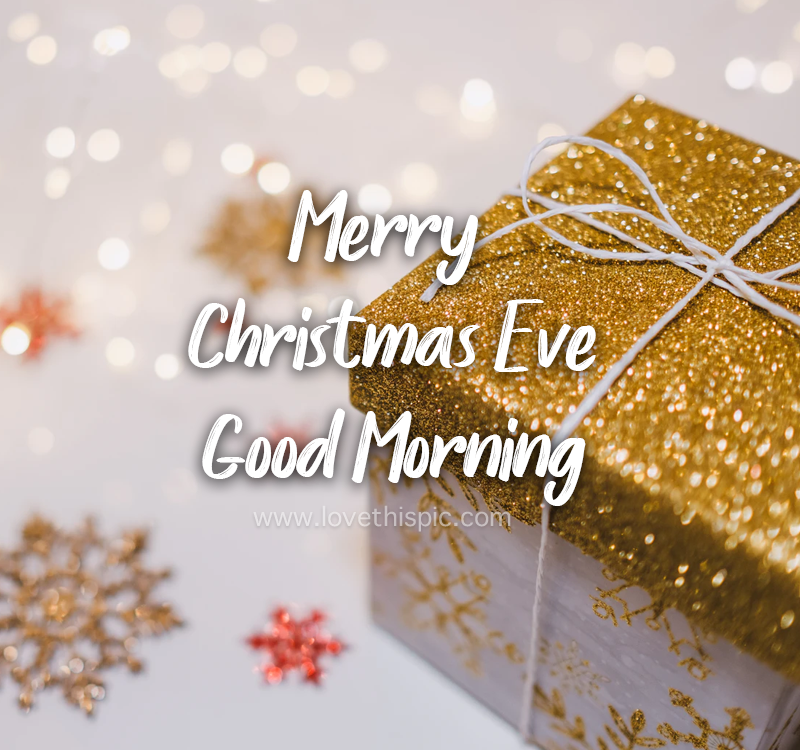 Glitter Gold Gift Merry Christmas Eve, Good Morning Pictures, Photos ...
