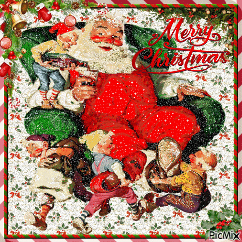 Glitter Sitting Santa Claus Pictures, Photos, and Images for Facebook ...