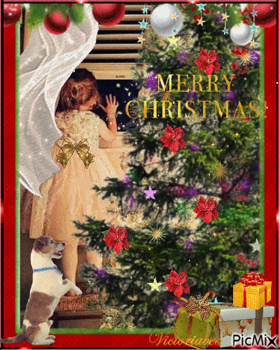 Girl Looking Out Window With Christmas Tree Pictures, Photos, and ...