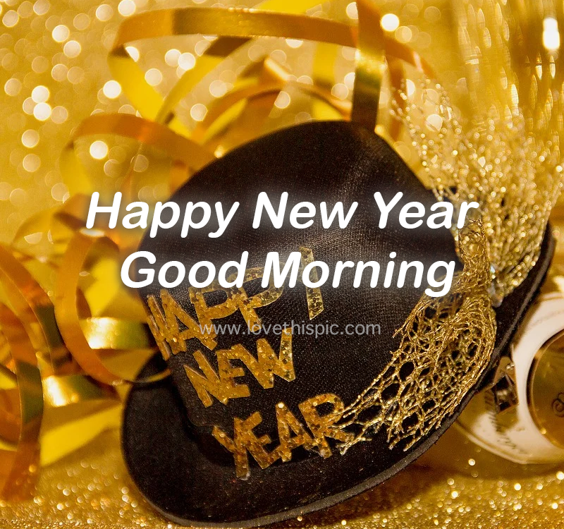 New Year Hat & Champagne. - Good Morning New Year Pictures, Photos, and ...