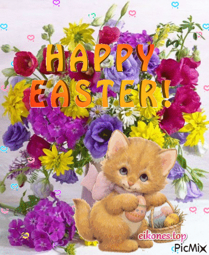 Winking Kitty Happy Easter Gif Pictures, Photos, and Images for ...