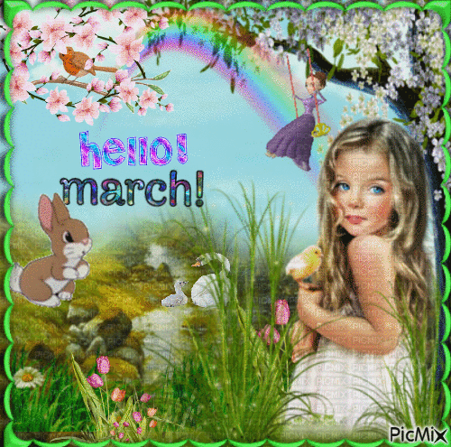 Spring Girl Hello March Pictures, Photos, and Images for Facebook ...