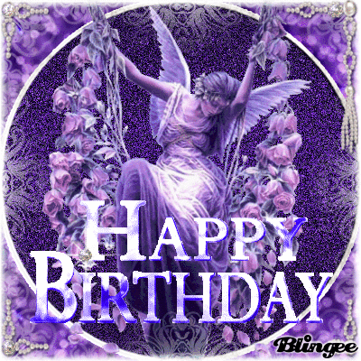 Happy Birthday Purple Roses