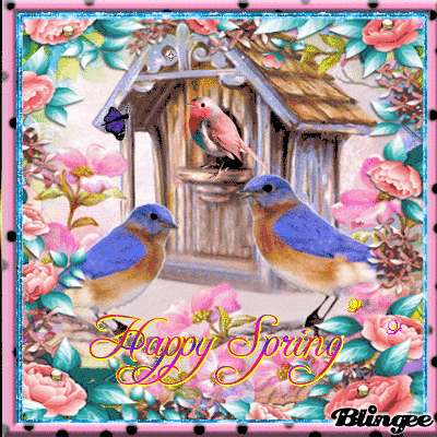 Adorable Happy Spring Birds & Birdhouse Pictures, Photos, and Images ...