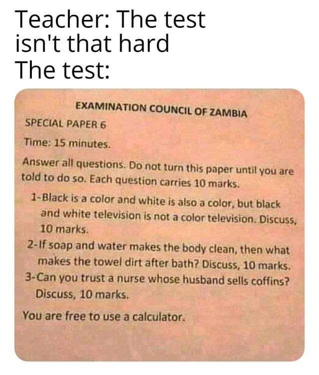 "The Test Isn't That Hard" Pictures, Photos, and Images for Facebook ...