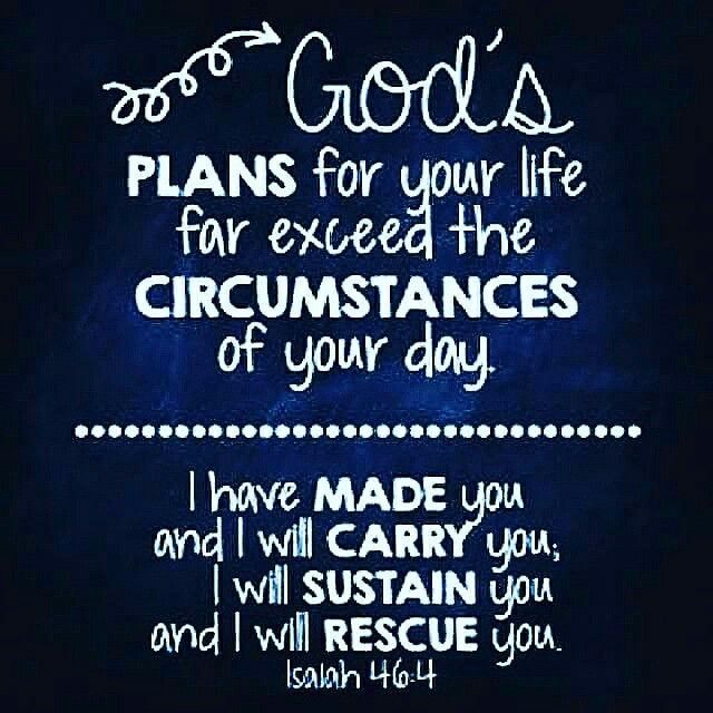 God's Plans For Your Life Far Exceed The Circumstances Of Your Day ...