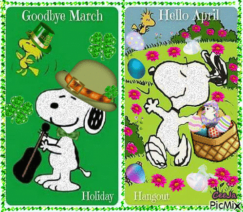 Snoopy's Goodbye March, Hello April Pictures, Photos, and Images for ...