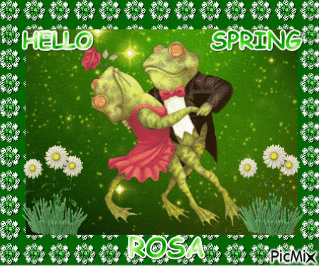Dancing Frogs Hello Spring Pictures, Photos, and Images for Facebook ...
