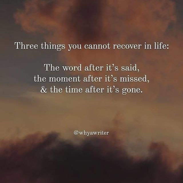 Three Things You Cannot Recover In Life Pictures, Photos, and Images ...