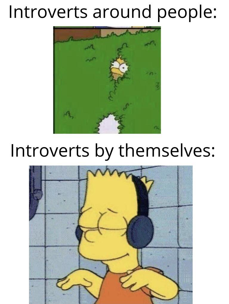 Introverts Around People Vs Introverts By Themselves Pictures, Photos ...