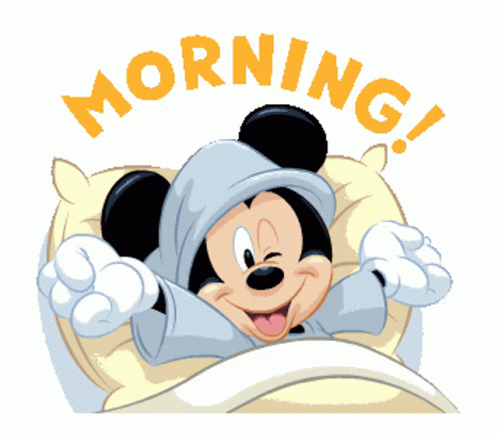 Mickey Mouse Stretching Good Morning Gif Pictures, Photos, and Images ...