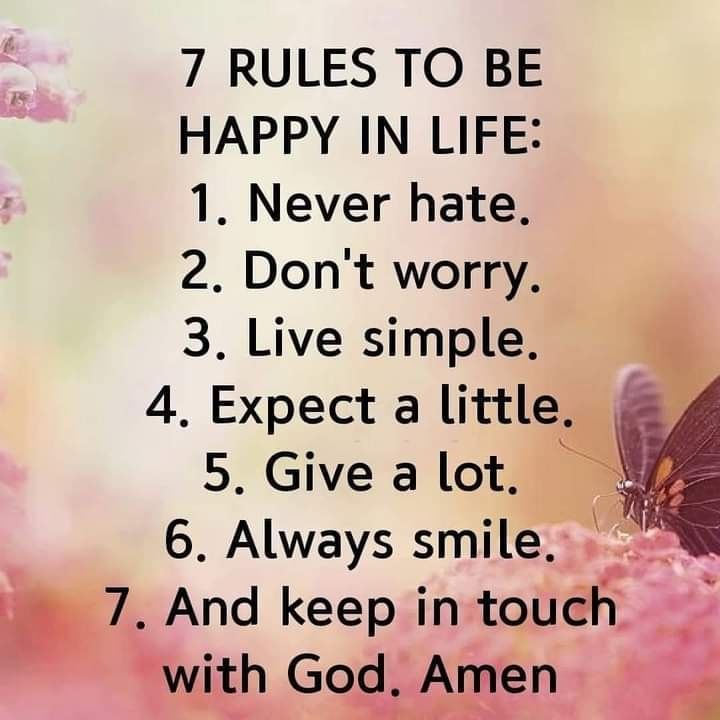 7 Rules To Be Happy In Life Pictures, Photos, and Images for Facebook ...