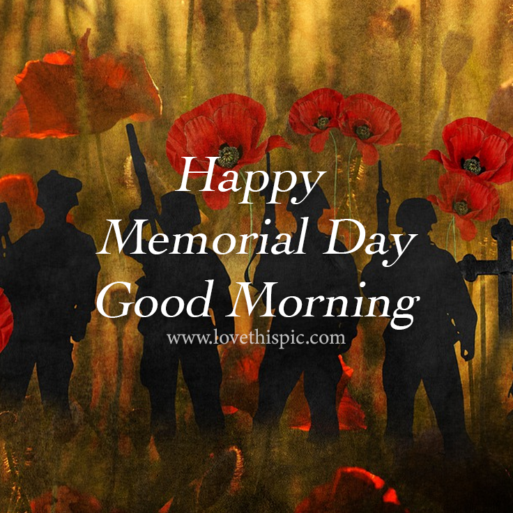 Poppy & Soldier Happy Memorial Day Good Morning Pictures, Photos, and ...