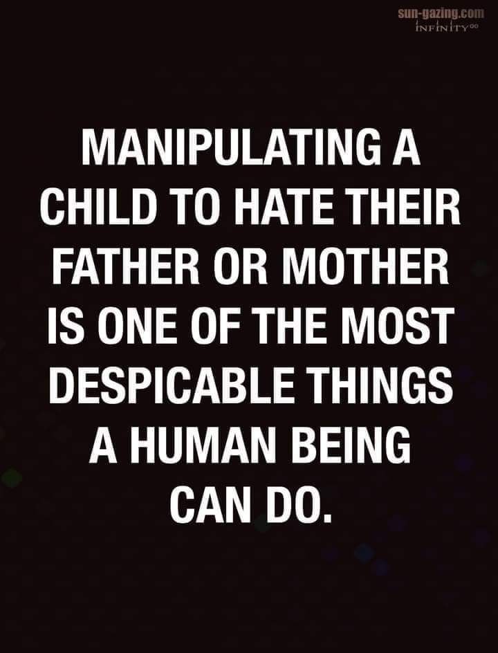 Manipulating A Child To Hate Their Father Or Mother Is One Of The Most ...