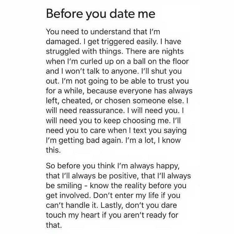 Before You Date Me Pictures, Photos, and Images for Facebook, Tumblr ...