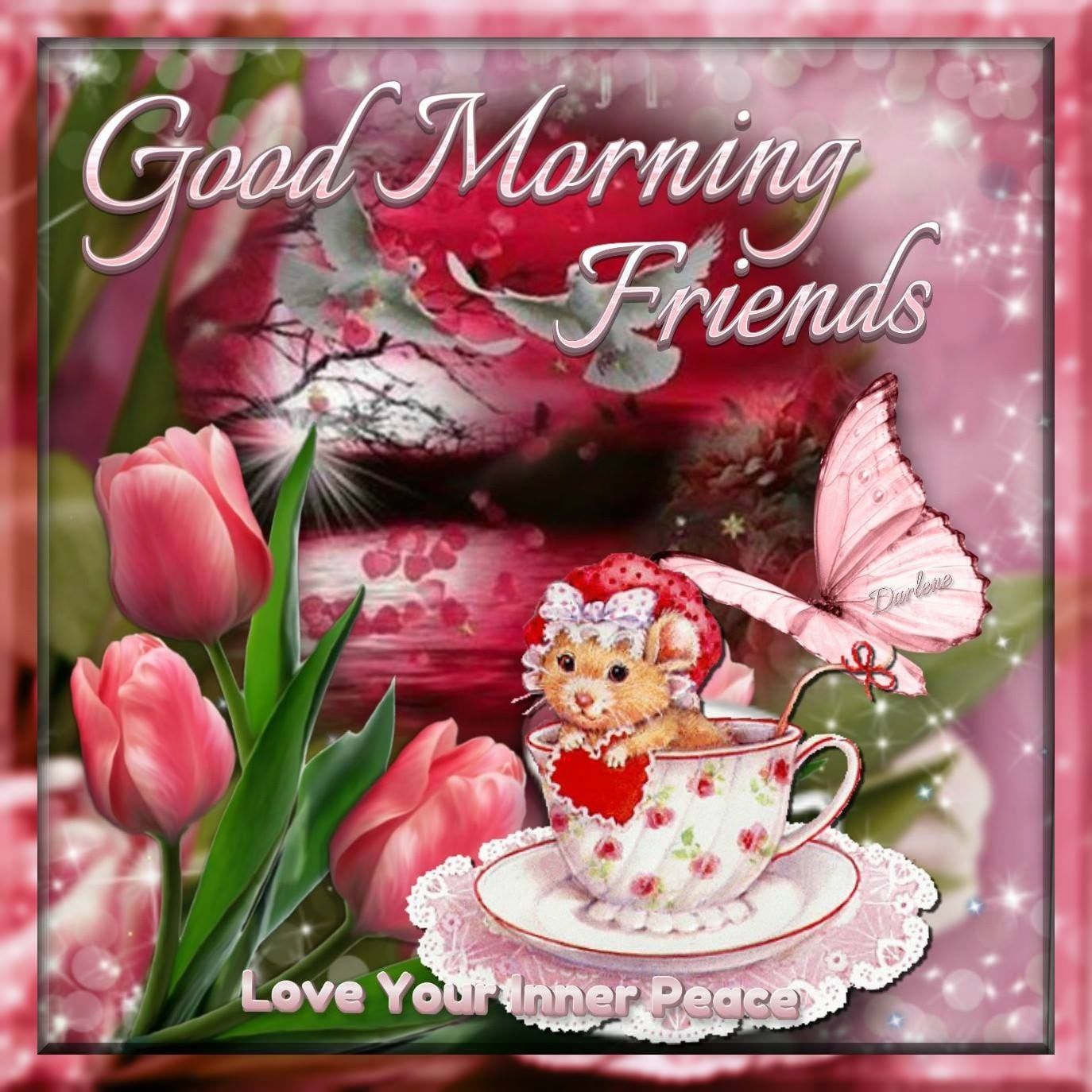 Beautiful Floral Good Morning Friends Quote Pictures, Photos, and ...