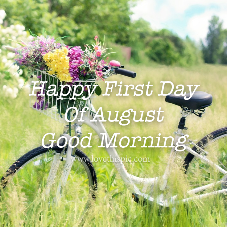 Bicycle With Flowers - Happy First Of August, Good Morning Pictures ...