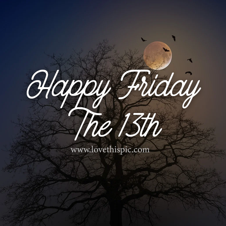Tree Silhouette & Full Moon - Happy Friday The 13th Pictures, Photos ...