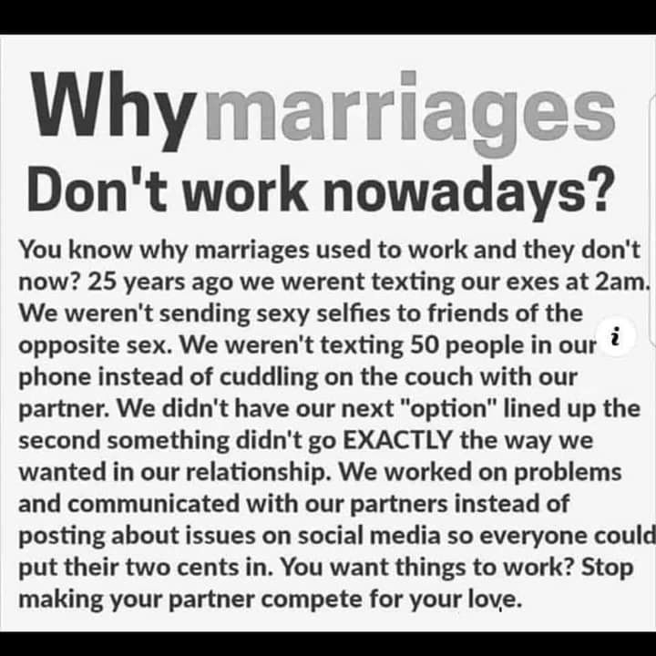 Why Marriages Don't Work Nowadays Pictures, Photos, and Images for ...