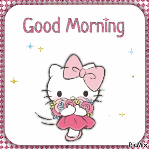 Hello Kitty Floral Good Morning Gif Pictures, Photos, and Images for ...