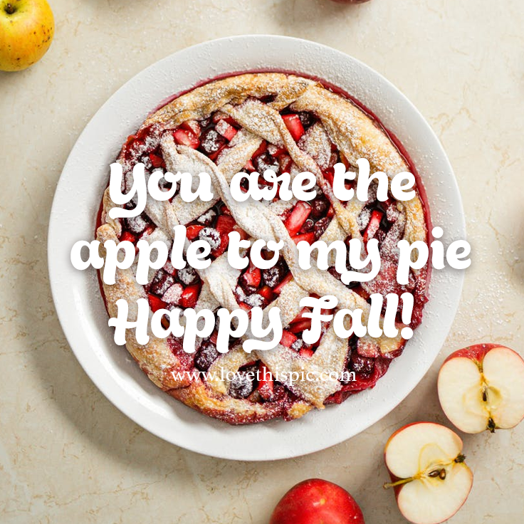 You Are The Apple To My Pie. Happy Fall Pictures, Photos, and Images ...