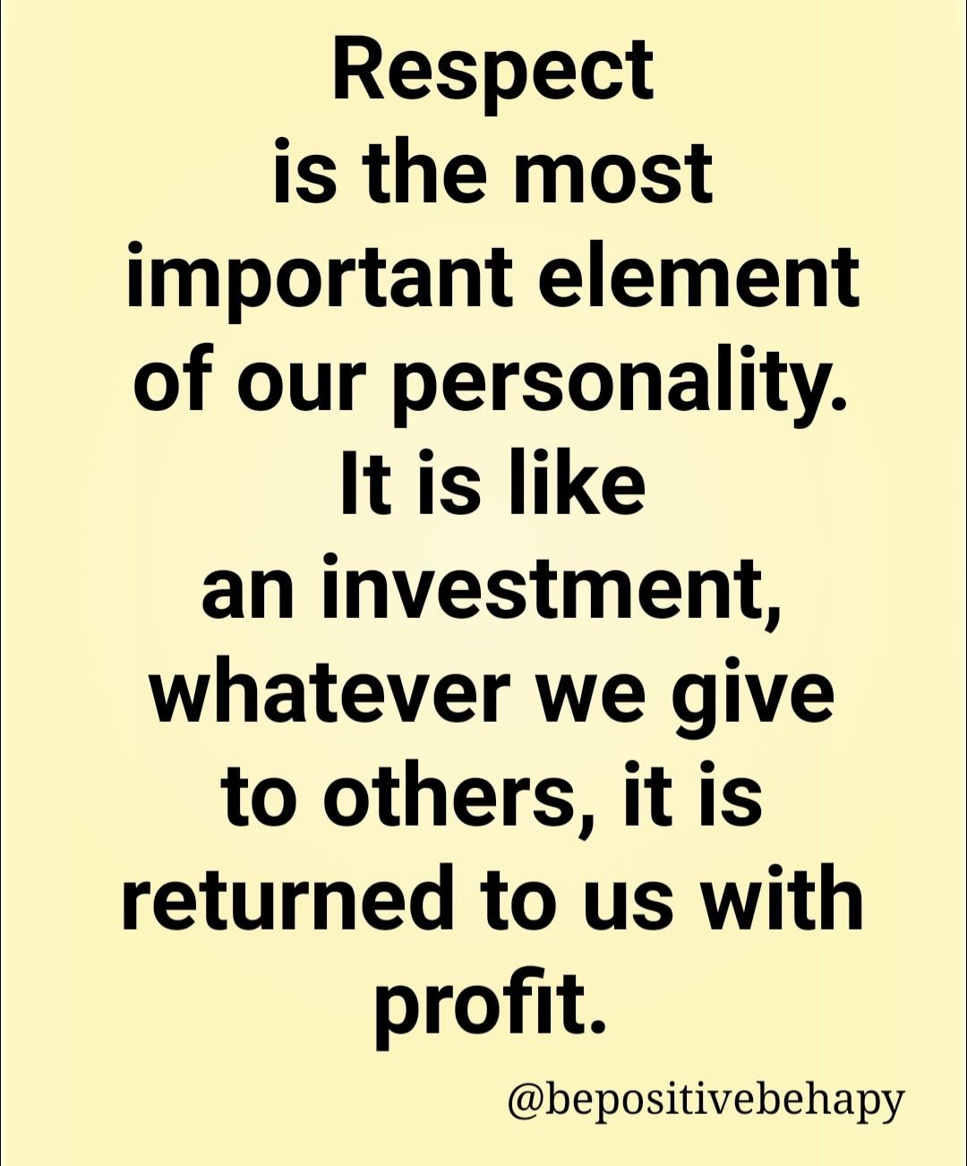 Respect Is The Most Important Element Of Our Personality. Pictures ...