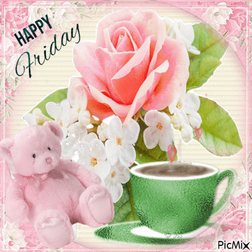 Happy Friday Pink Rose & Teddy Pictures, Photos, and Images for ...