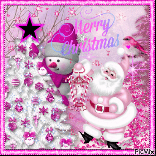 Pink Santa & Snowman: Merry Christmas Pictures, Photos, and Images for ...