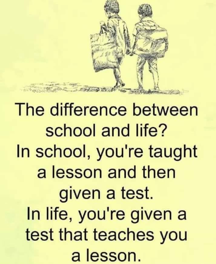 The Difference Between School And Life? Pictures, Photos, and Images ...