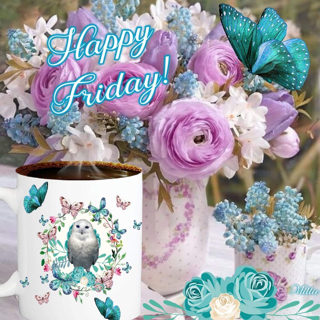 Butterfly And Flowers - Happy Friday! Pictures, Photos, and Images for ...