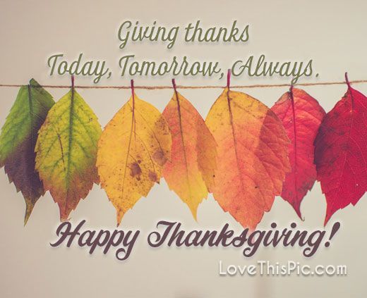 Giving Thanks. Today, Tomorrow, Always. Happy Thanksgiving Pictures ...