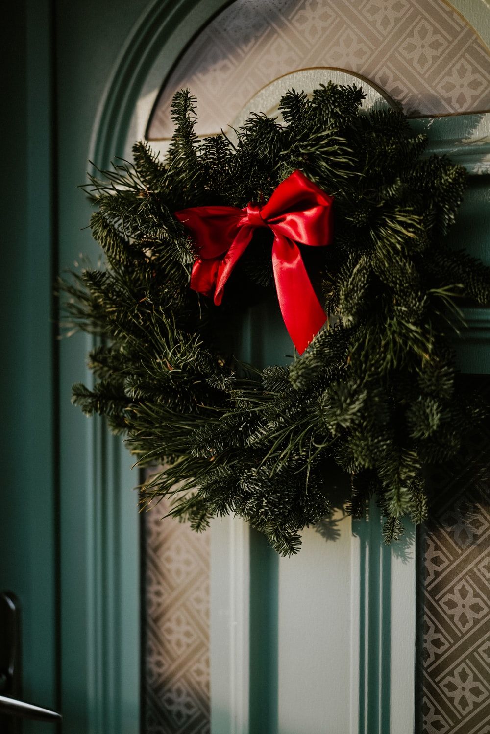 Pine Green Wreath With Red Bow Pictures, Photos, and Images for ...