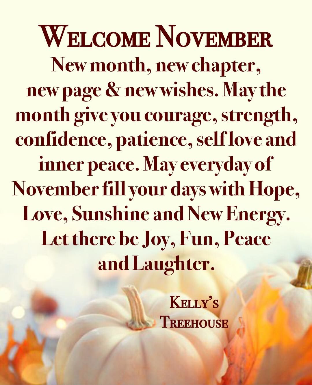 Welcome November