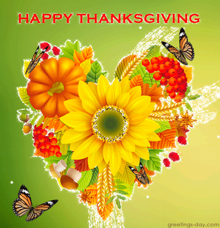 Butterfly And Flower Happy Thanksgiving Gif Pictures, Photos, and ...