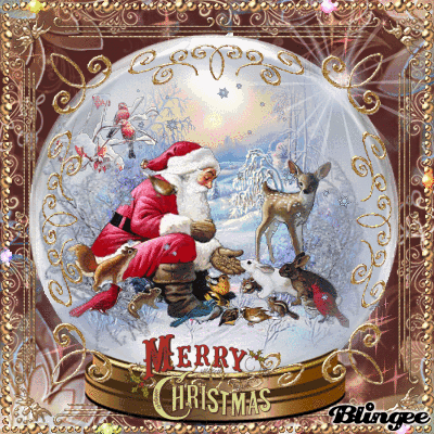 Santa Claus With Animals - Merry Christmas Pictures, Photos, and Images ...