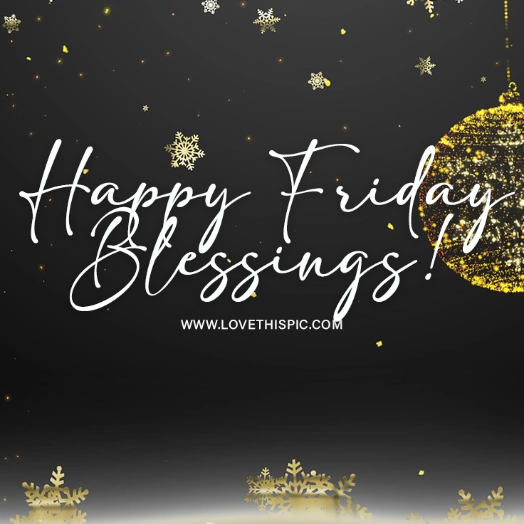Gold Snowflakes - Happy Friday Blessings Pictures, Photos, and Images ...